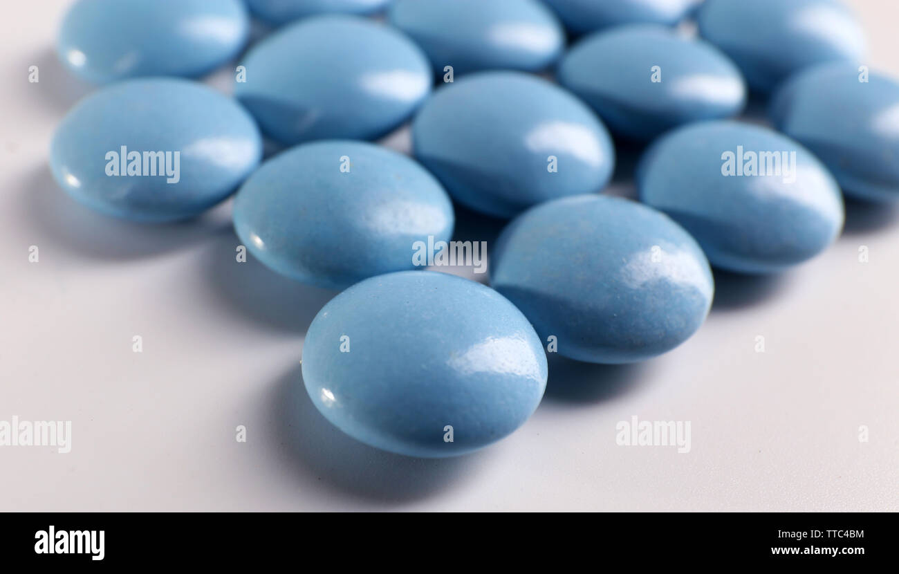 Blue drugs on white hi-res stock photography and images - Alamy