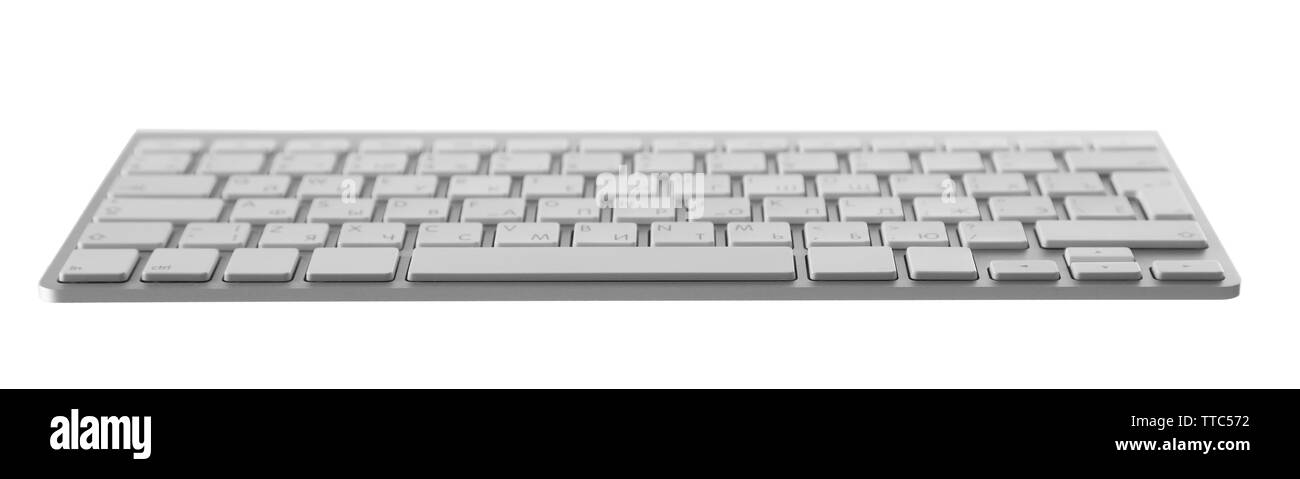 Computer keyboard, isolated on white Stock Photo - Alamy