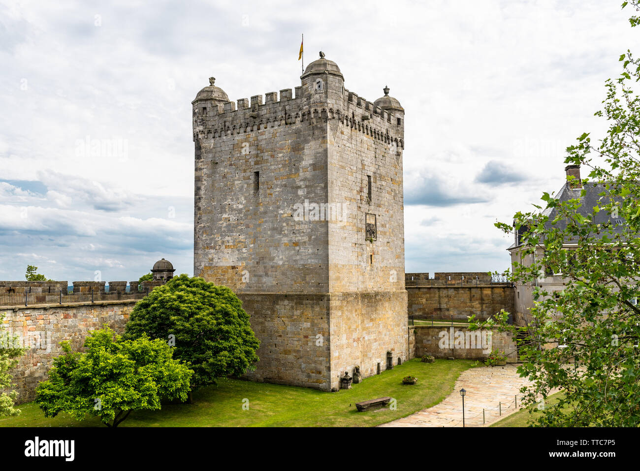 Bad Bentheim, Germany - June 9, 2019. The old tower of the historic ...