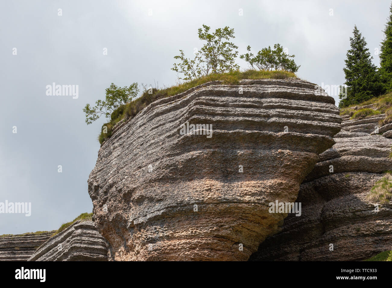 "Città di Roccia", geological features. Asiago mountain plateau. Veneto ...