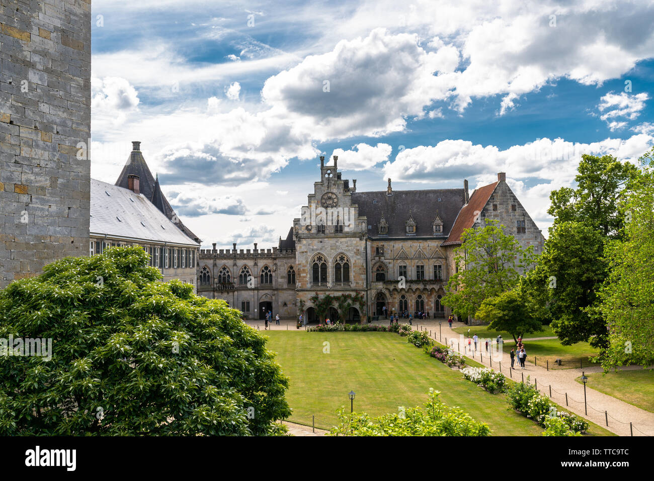 Bad Bentheim, Germany - June 9, 2019. View to the manor of the ...