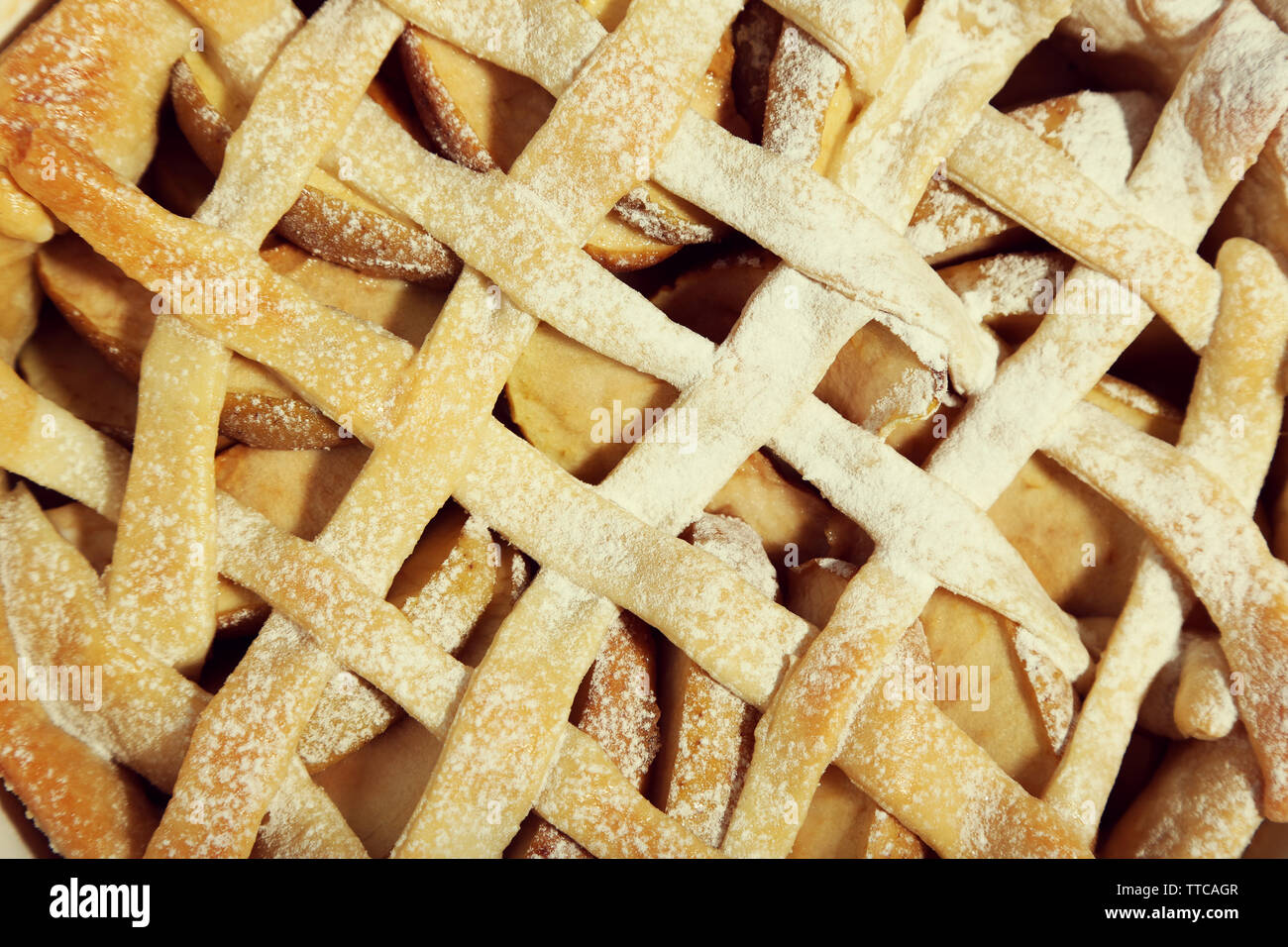 Homemade apple pie, close-up Stock Photo - Alamy