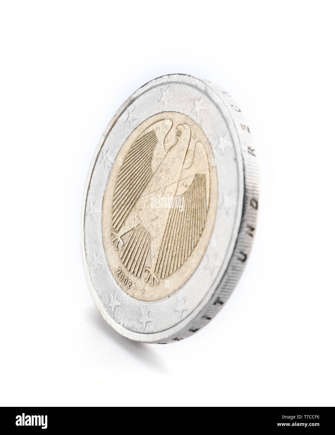 Two euro coin isolated on white background Stock Photo - Alamy