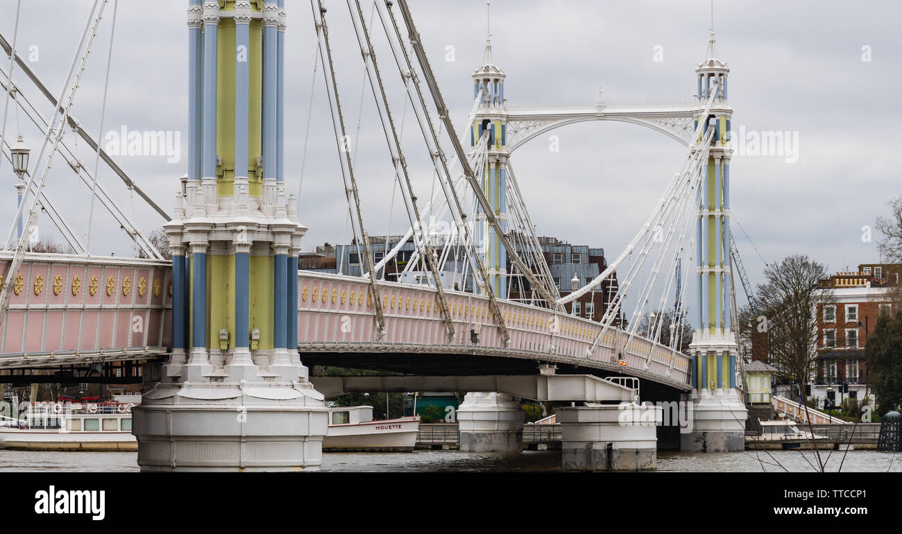 View of the Albert Bridge, London Stock Photo - Alamy