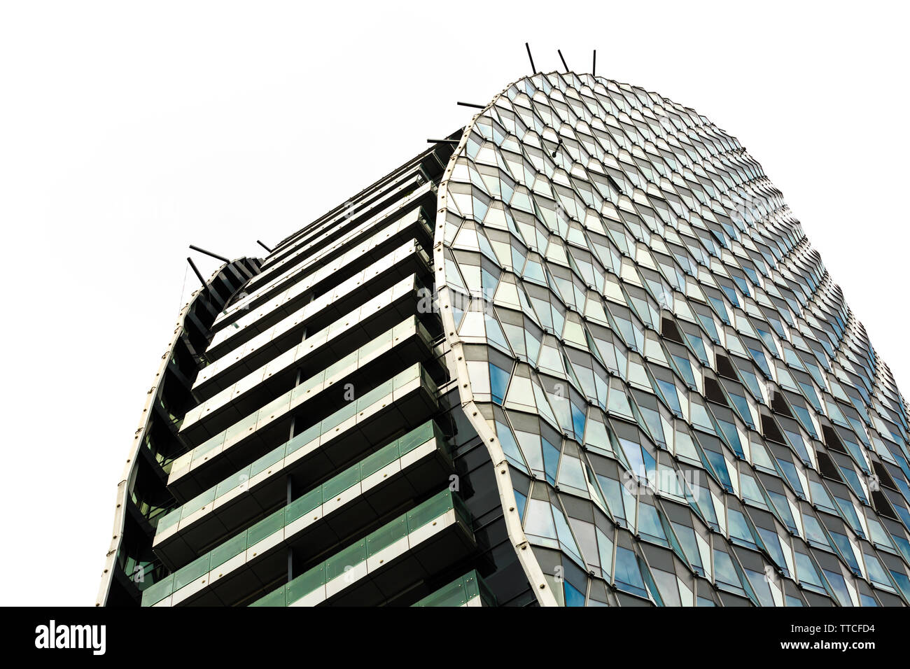 Windows and luxury shanghai office buildings hi-res stock photography ...