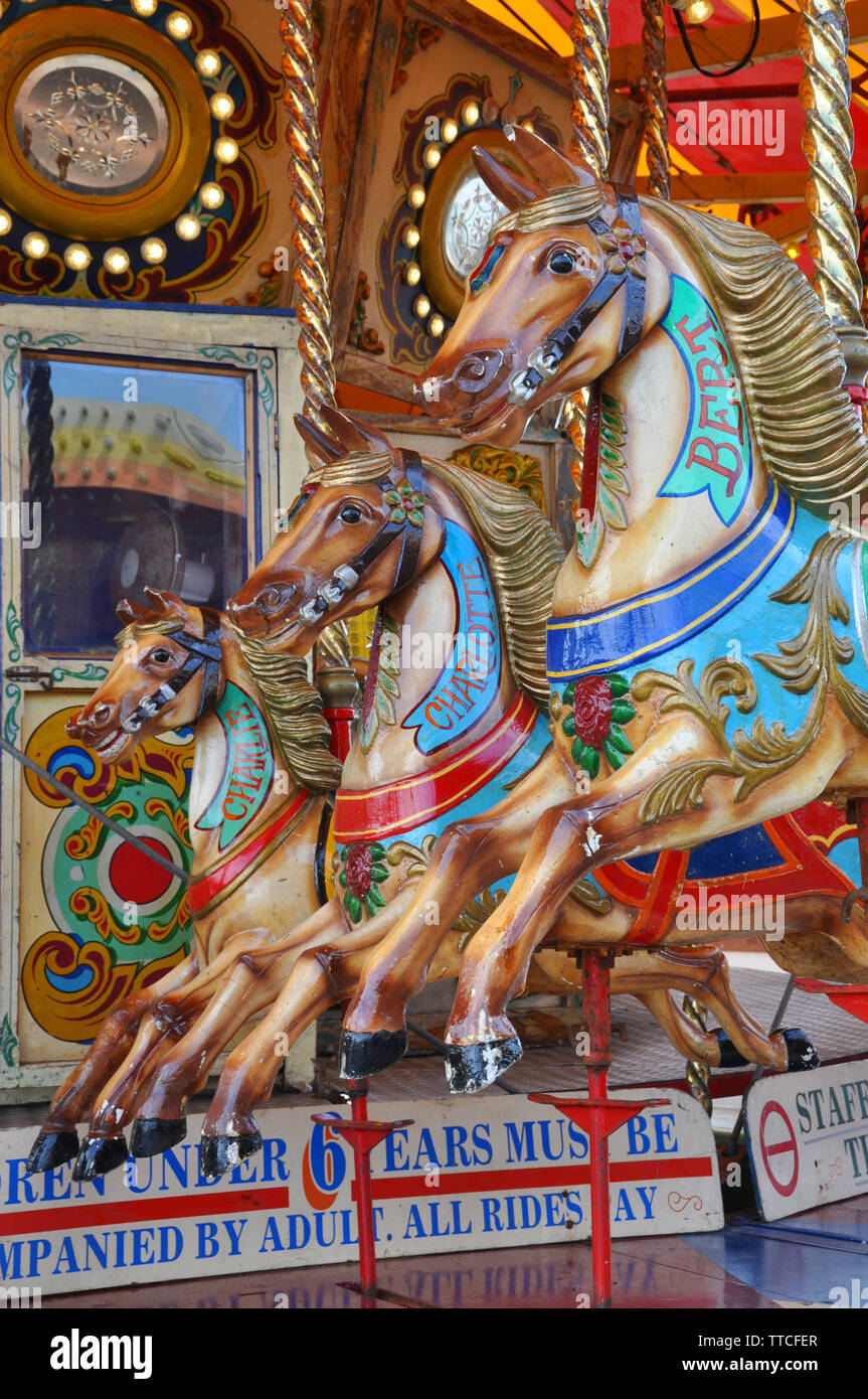 Traditional Merry-Go-Round, Blackpool South Pier Stock Photo - Alamy