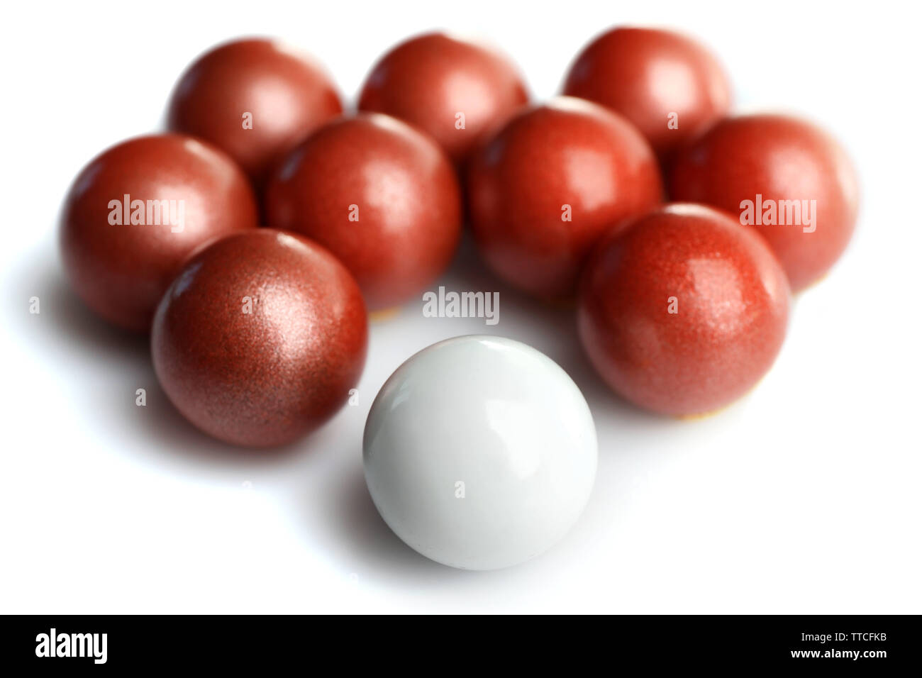 Bunch of ball isolated on white, individuality concept Stock Photo - Alamy