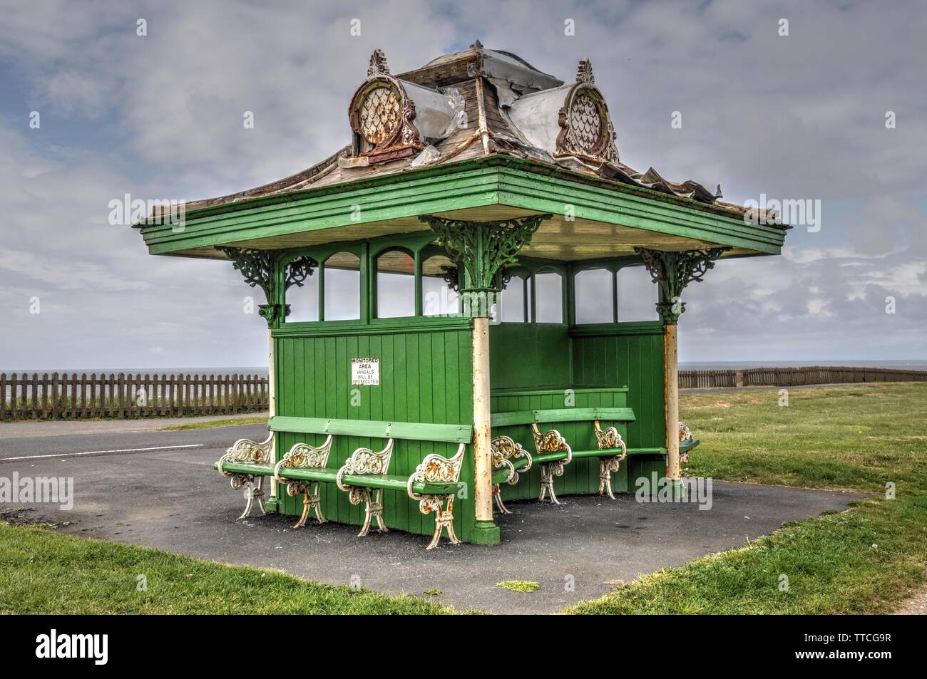 Victorian shelter on promenade, North Shore, Blackpool Stock Photo - Alamy