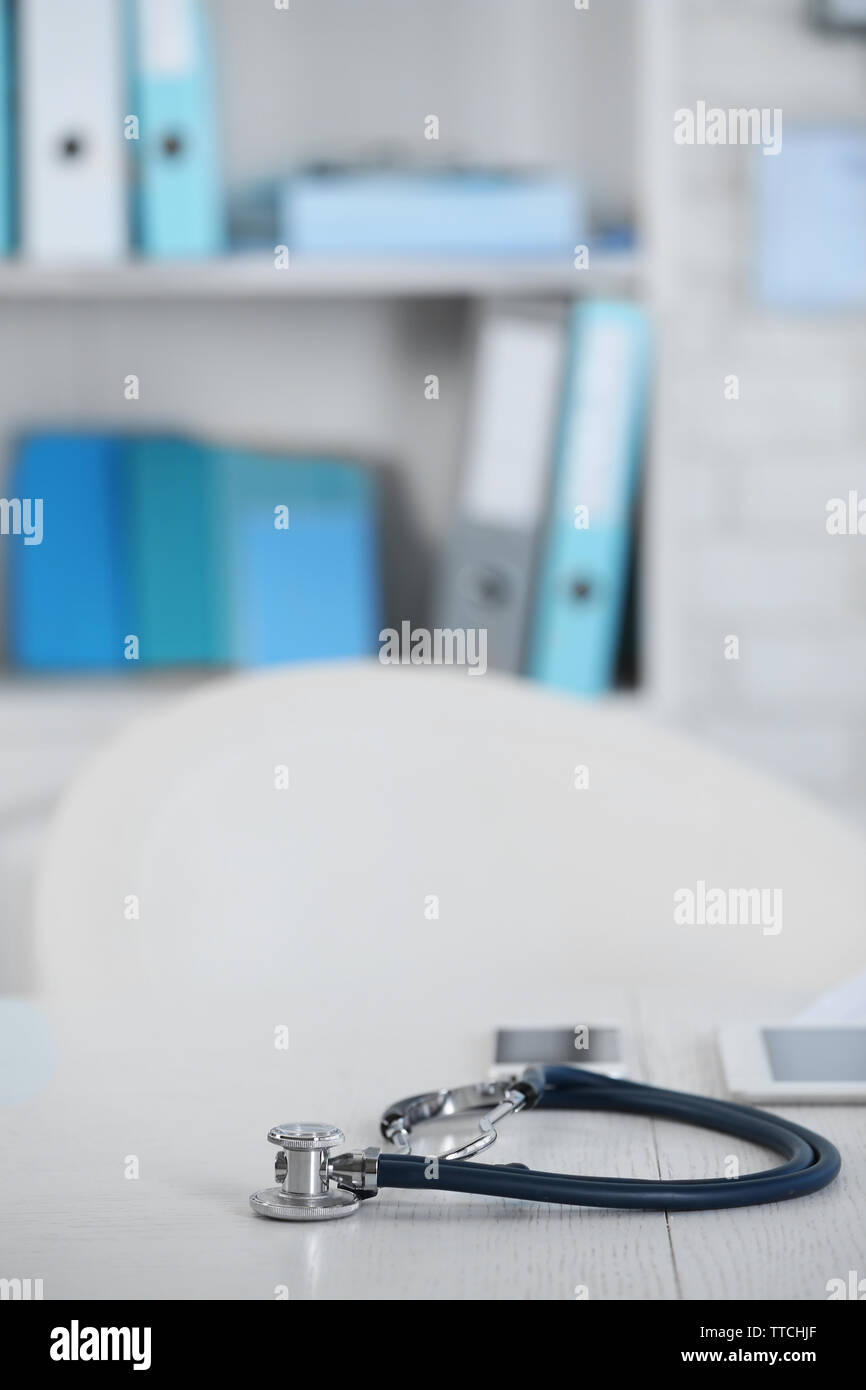 Doctor workplace in office Stock Photo - Alamy