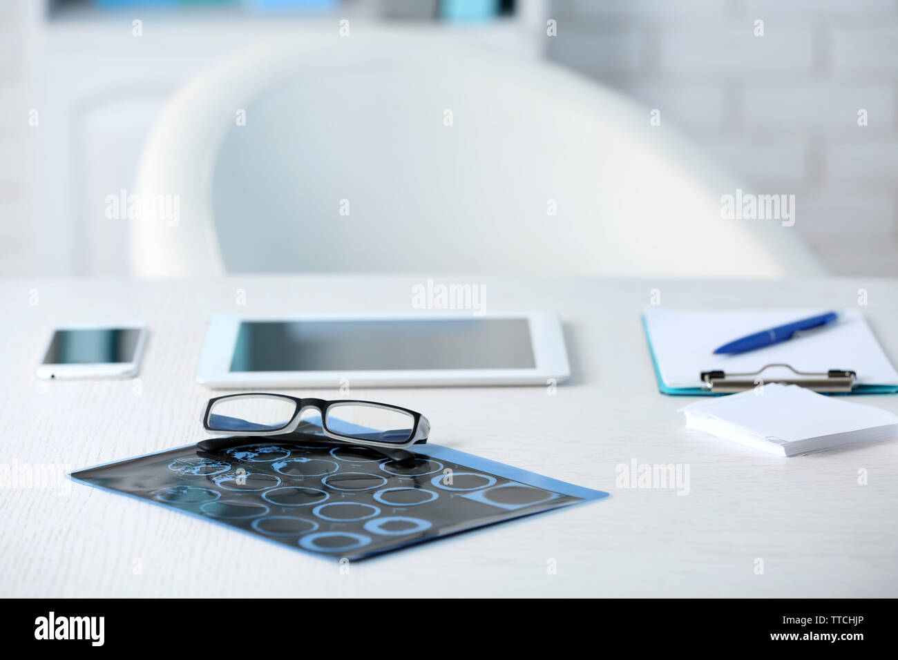 Doctor workplace in office Stock Photo - Alamy