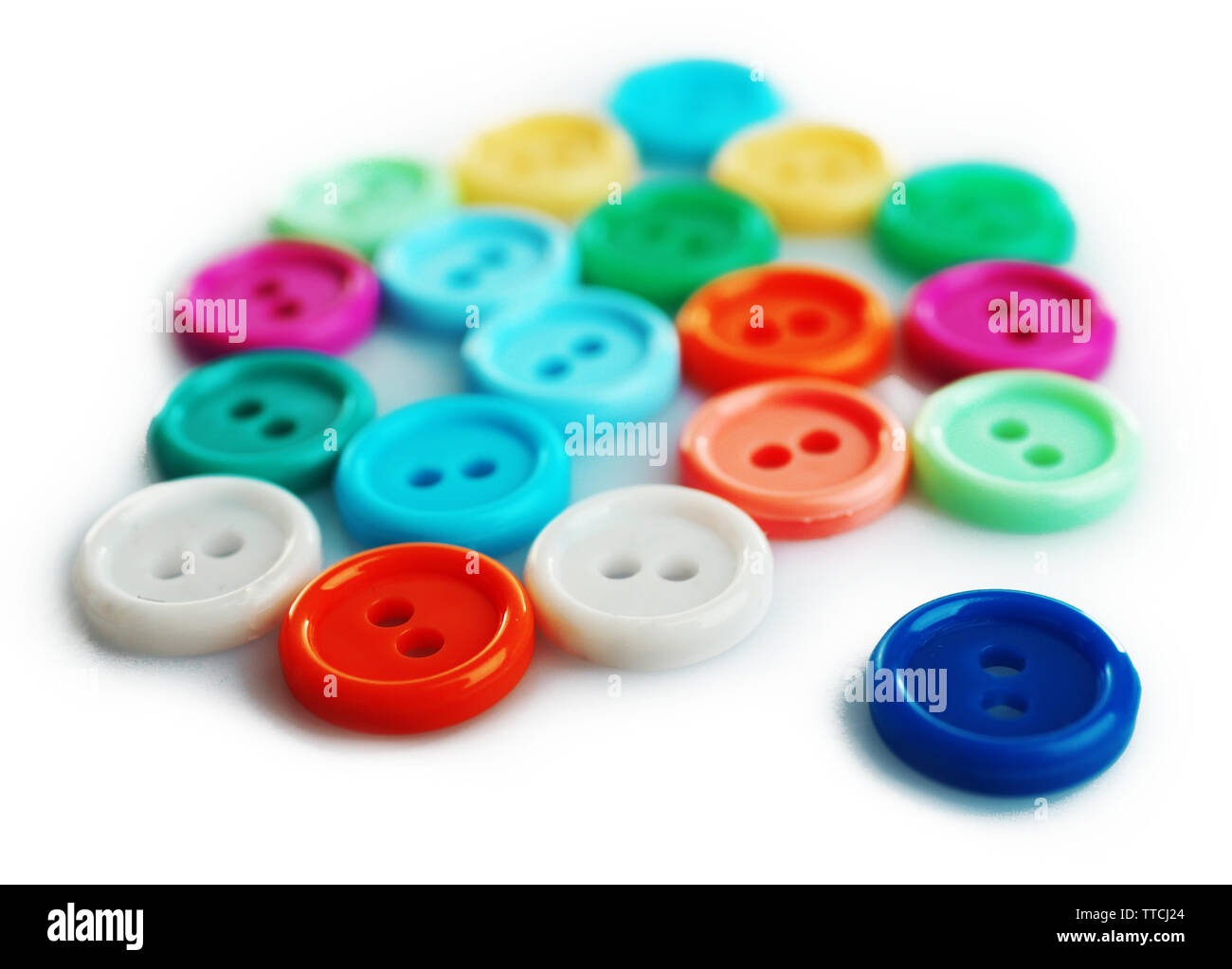 Colorful buttons, isolated on white Stock Photo - Alamy