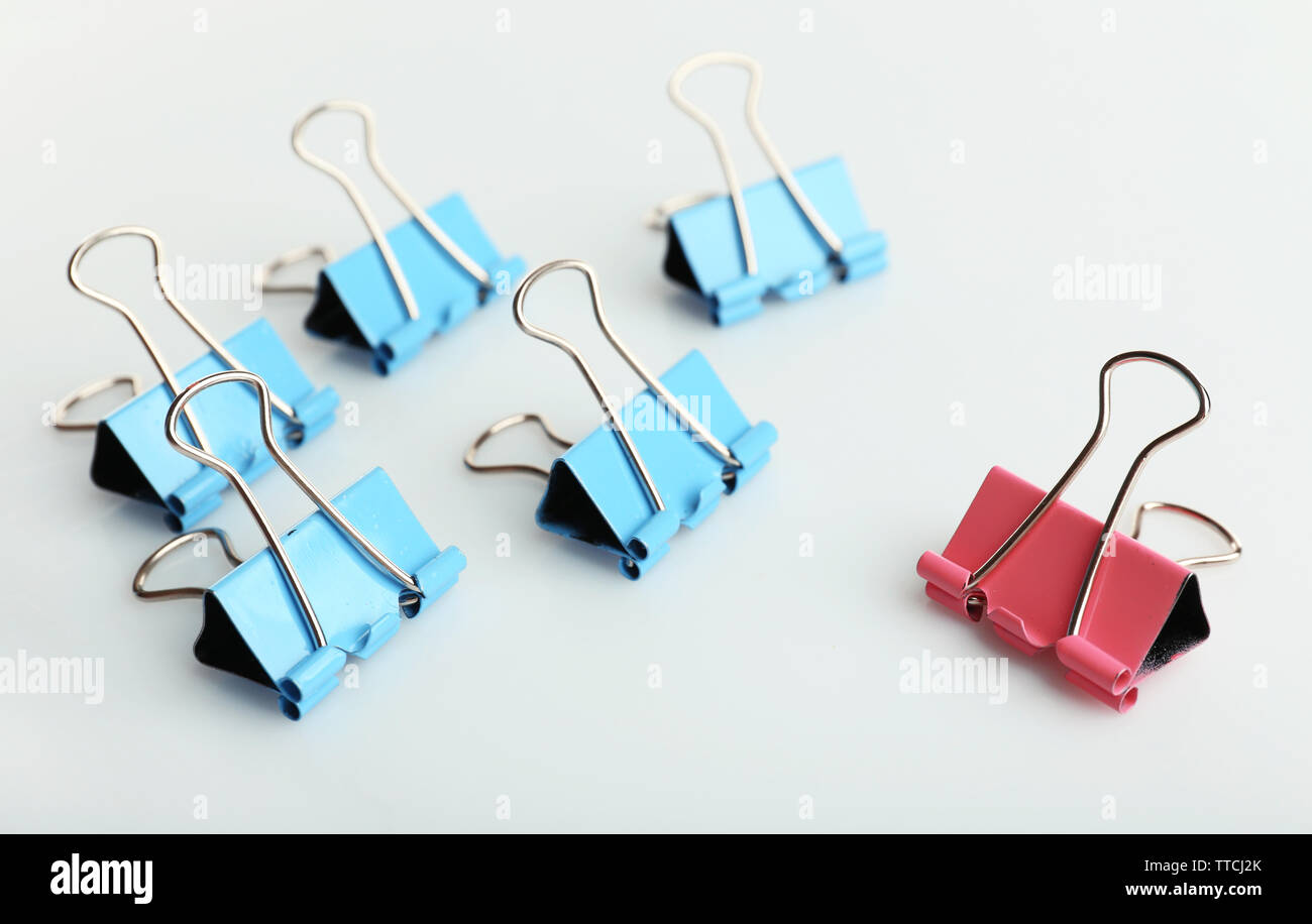 Binder clips, isolated on white Stock Photo - Alamy