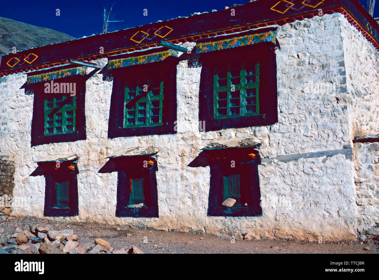 Typical Tibetan house,Tibet Stock Photo - Alamy