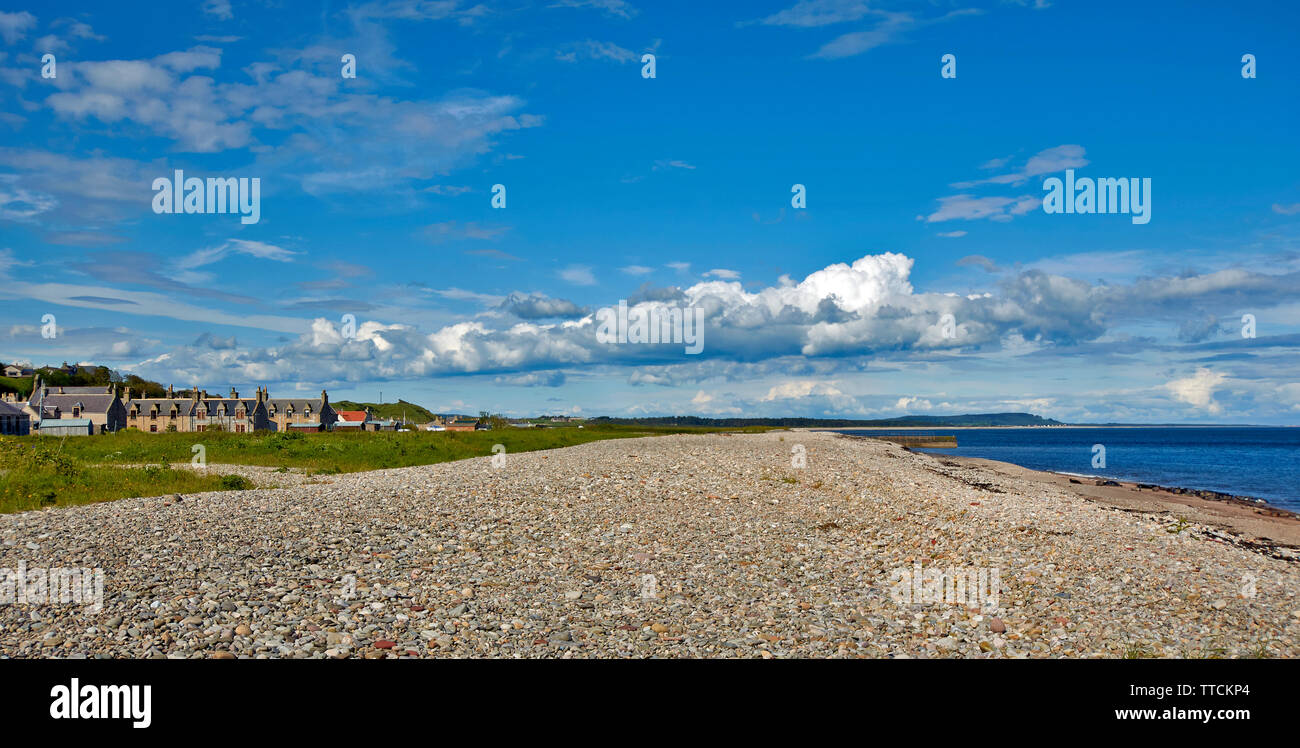 PORTGORDON MORAY SCOTLAND THE VILLAGE HOUSES OVERLOOKING THE EXTENSIVE ...