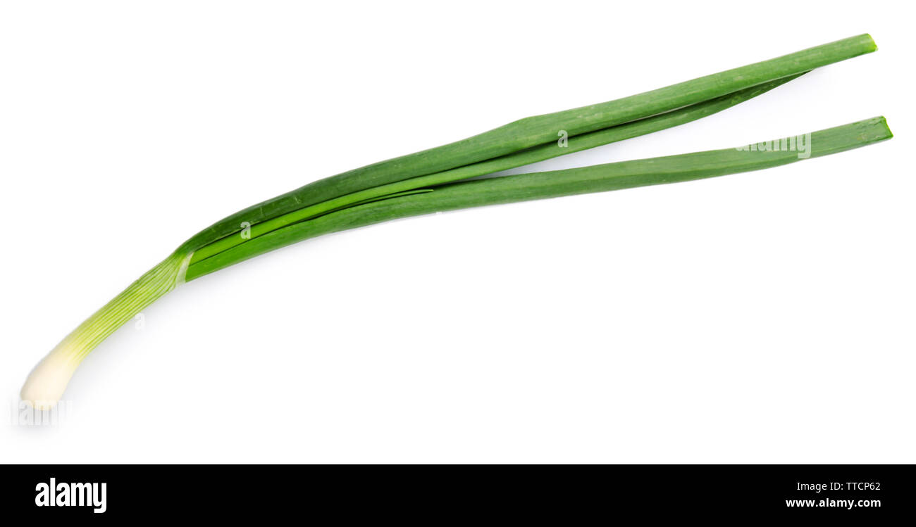 Fresh green onion isolated on white background Stock Photo - Alamy