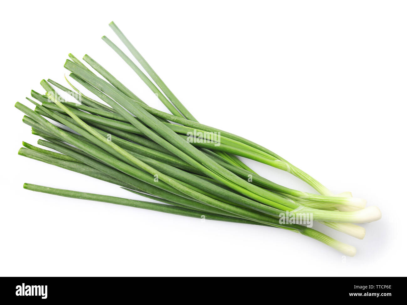Fresh green onion isolated on white background Stock Photo - Alamy