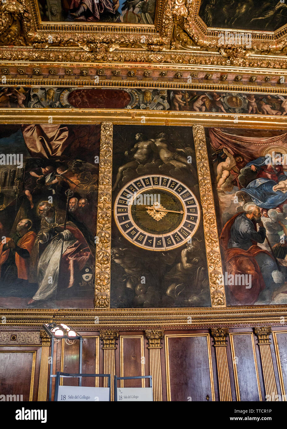Italy, Venice. The Doge's Palace, the Hall of the College was intended ...