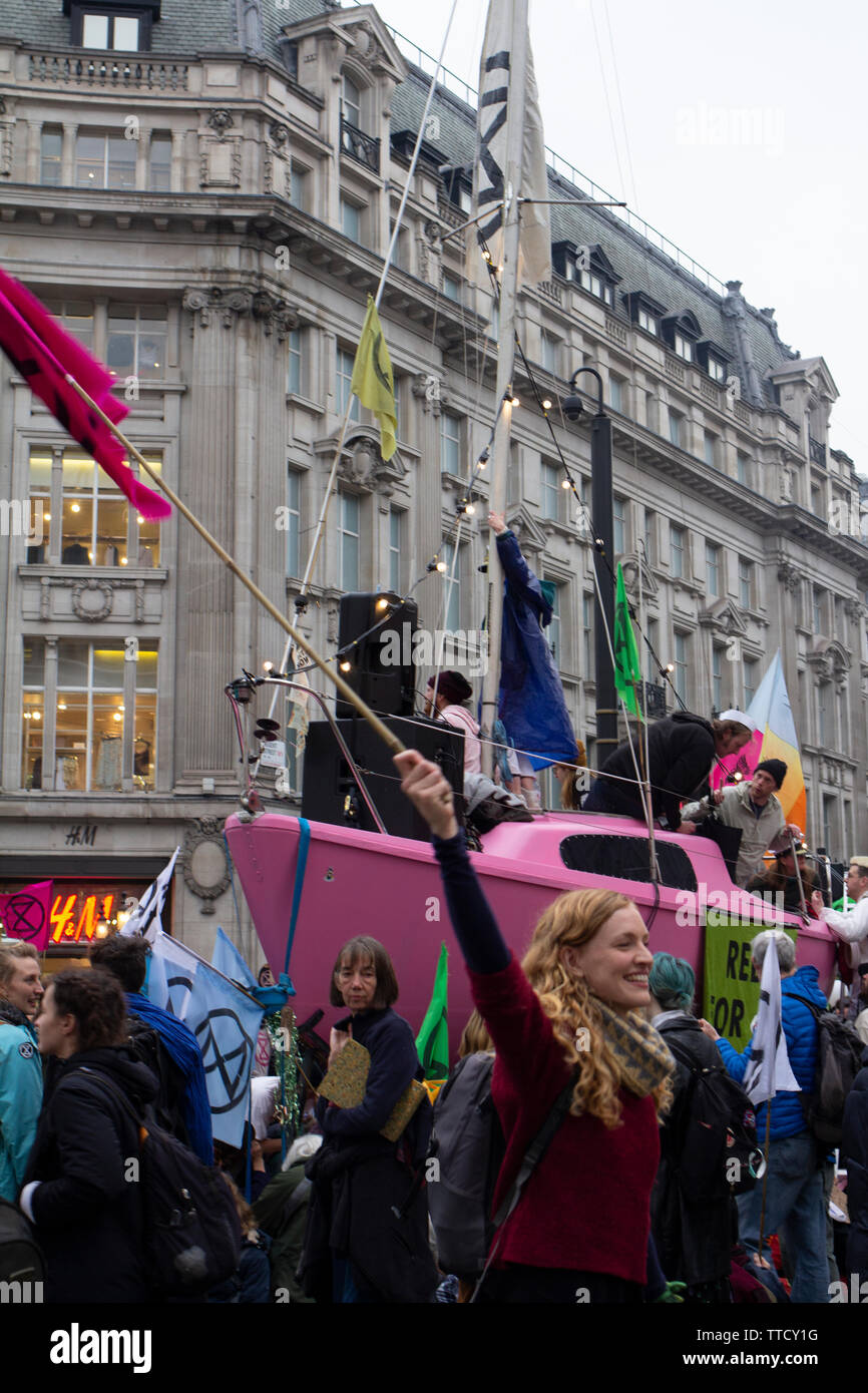 Demonstrators of Extinction Rebellion take over Oxford Circus with a ...