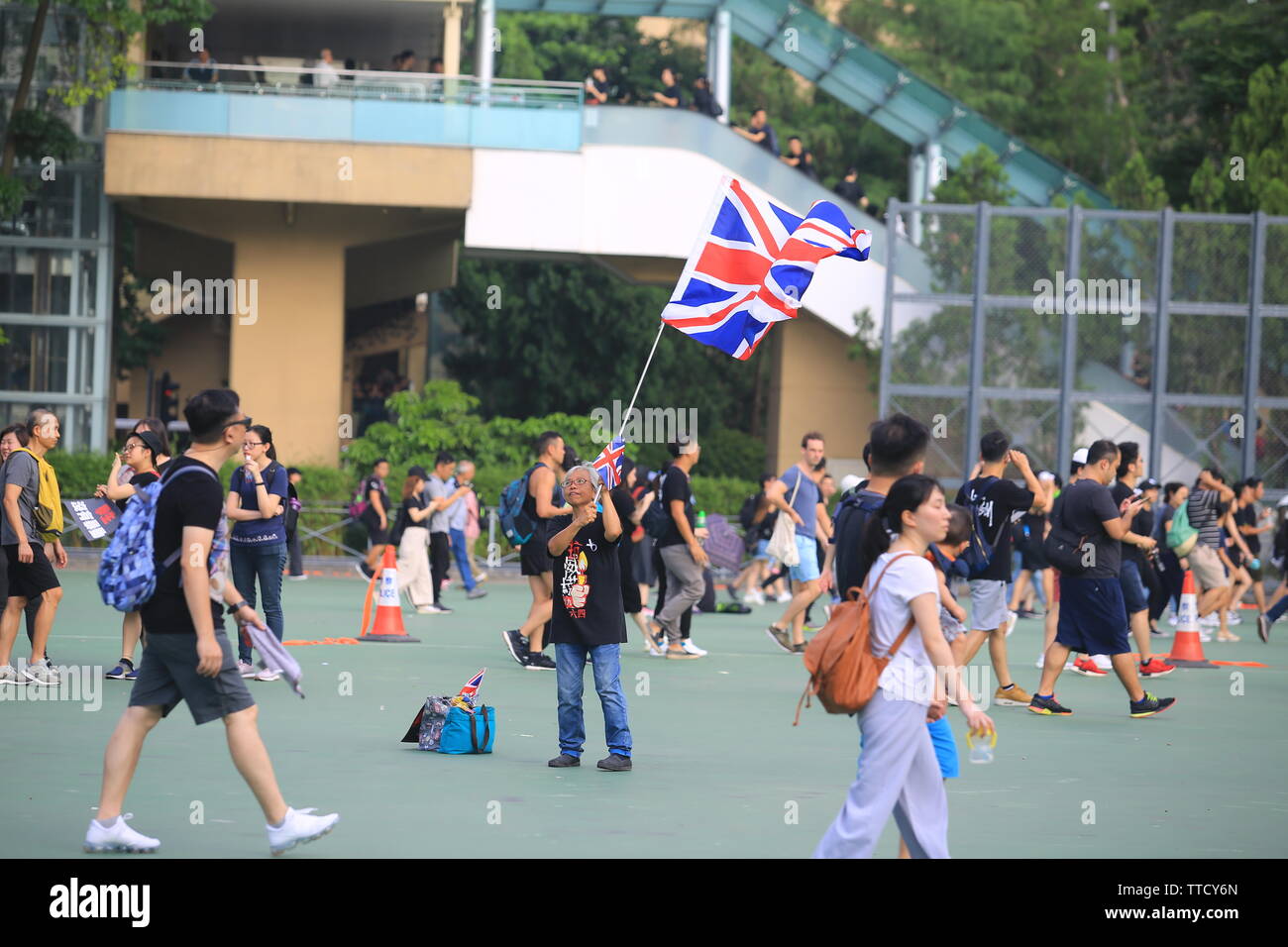 Hong kong protest 2019, british flag hi-res stock photography and ...