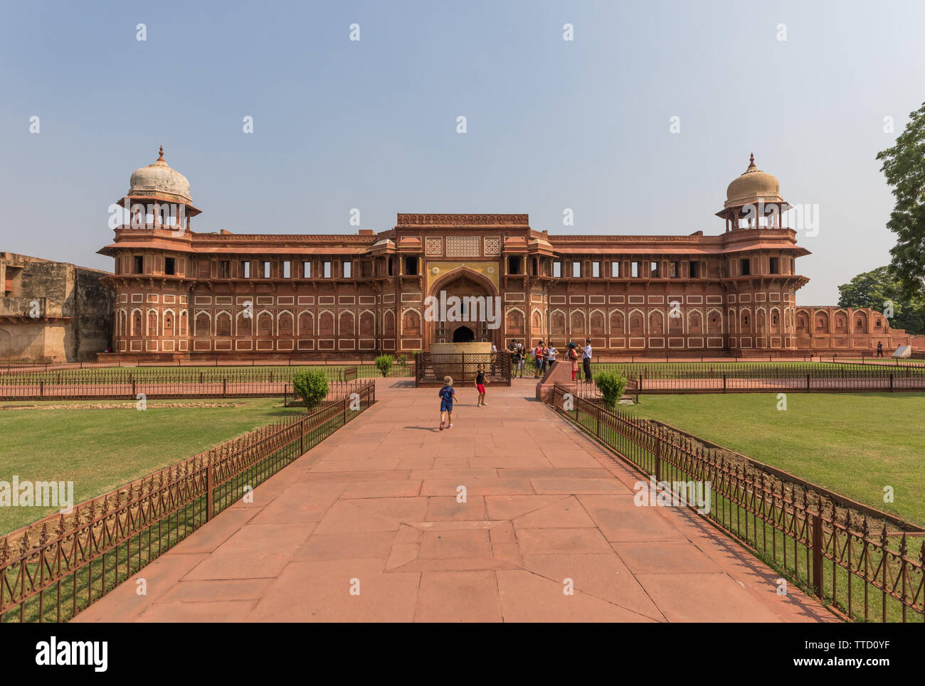 Agra, India - the Agra Fort, like the more famous Taj Mahal, is a ...