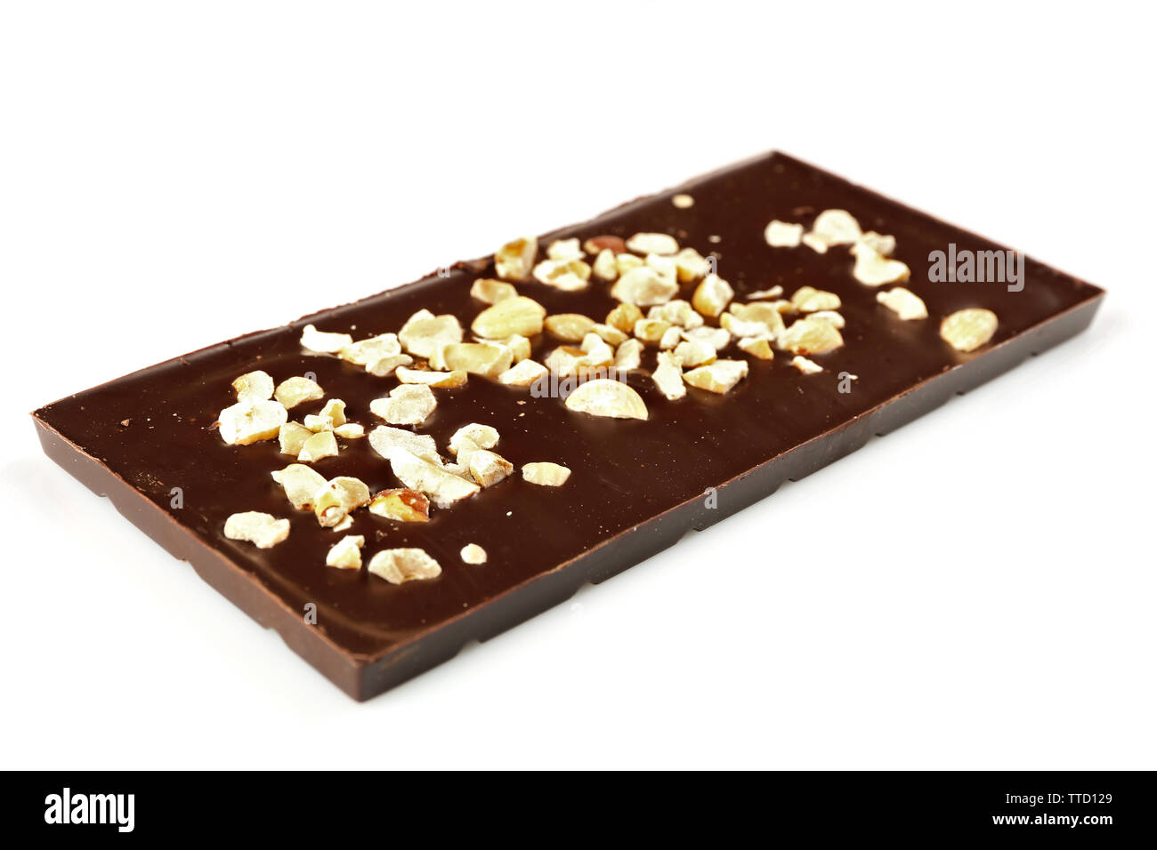 Chocolate bar isolated on white Stock Photo - Alamy