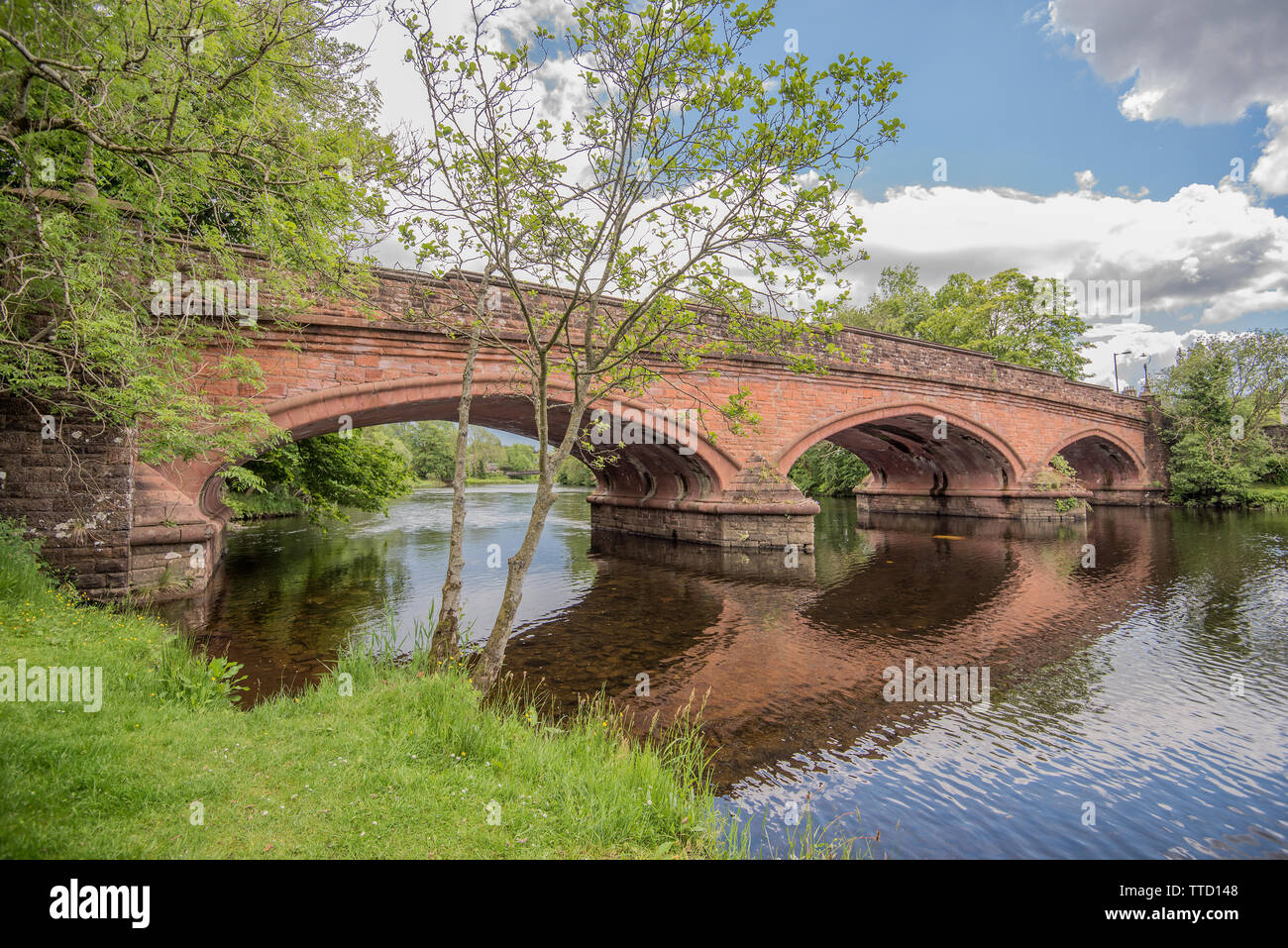 The Red Bridge, Callander Stock Photo - Alamy