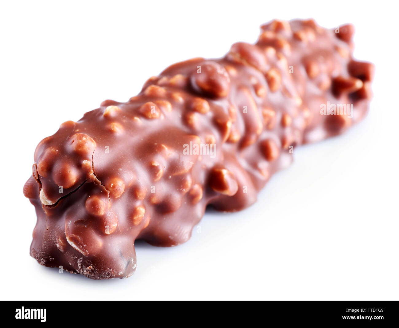 crispy candy bar, isolated on white Stock Photo - Alamy