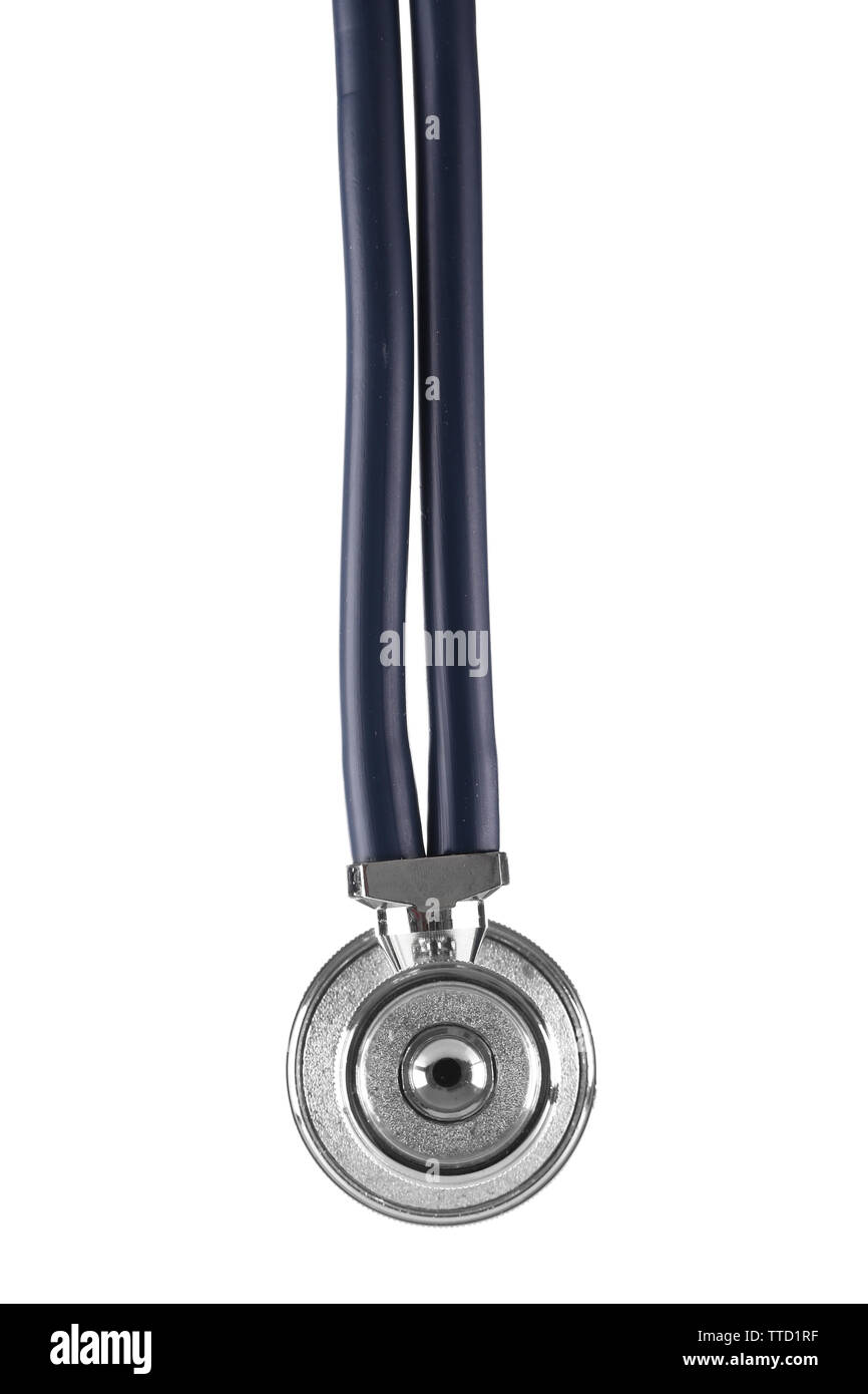 Stethoscope close-up isolated on white Stock Photo - Alamy