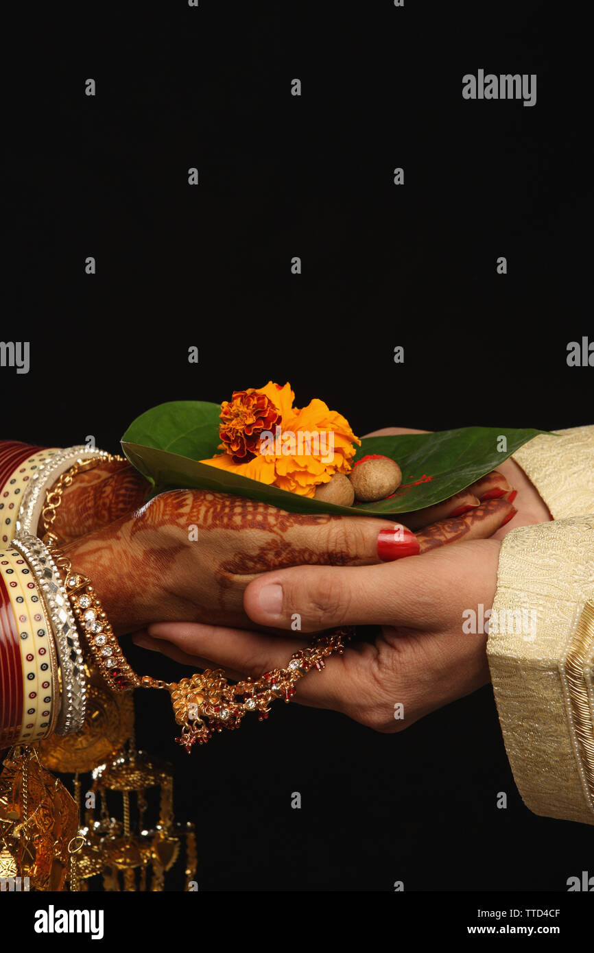 Indian bride groom performing ritual hi-res stock photography and ...