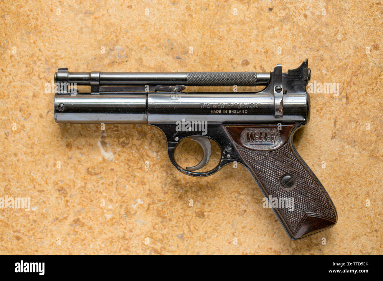 Webley gun hi-res stock photography and images - Alamy