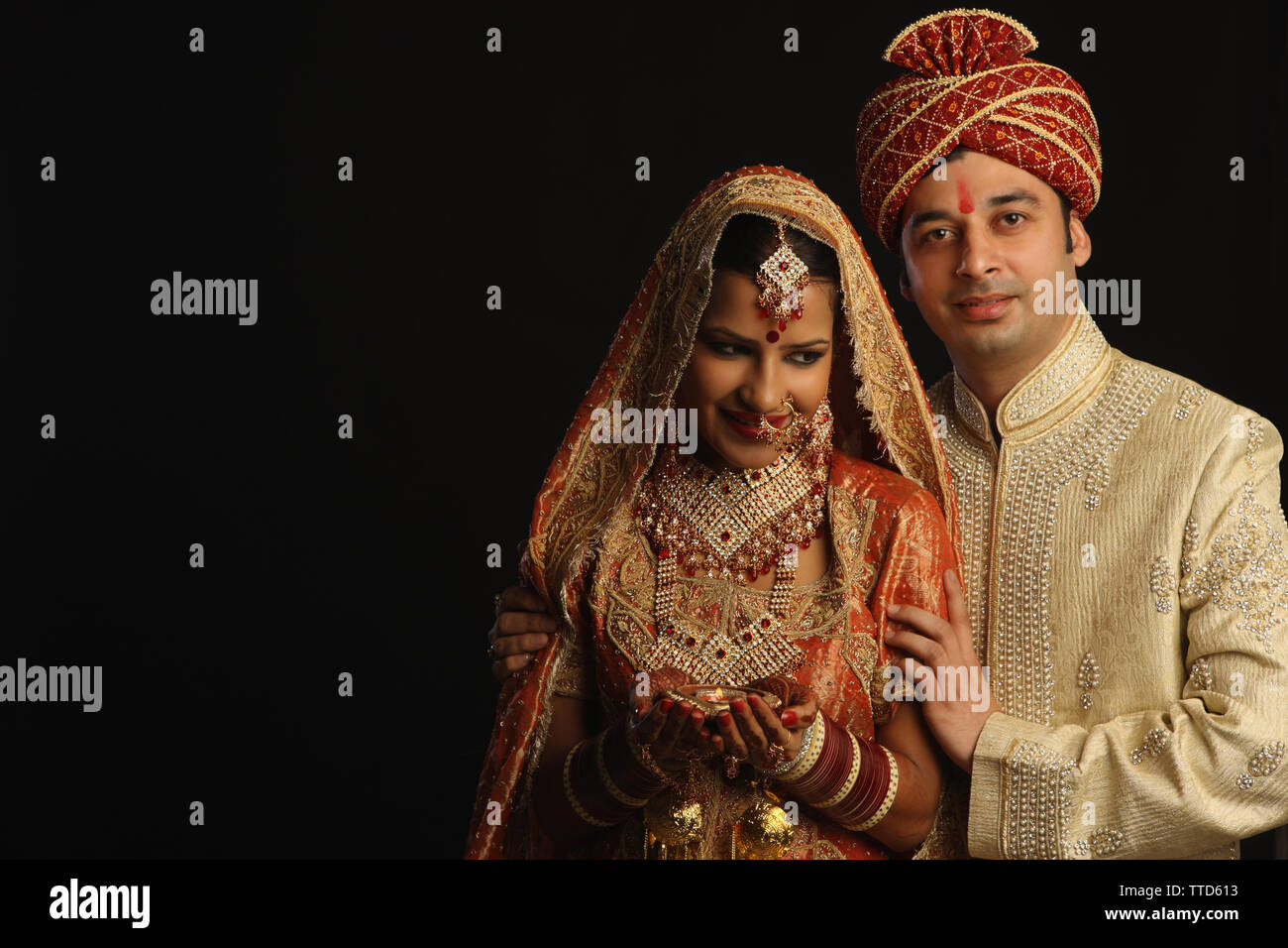 Indian bride groom performing ritual hi-res stock photography and ...