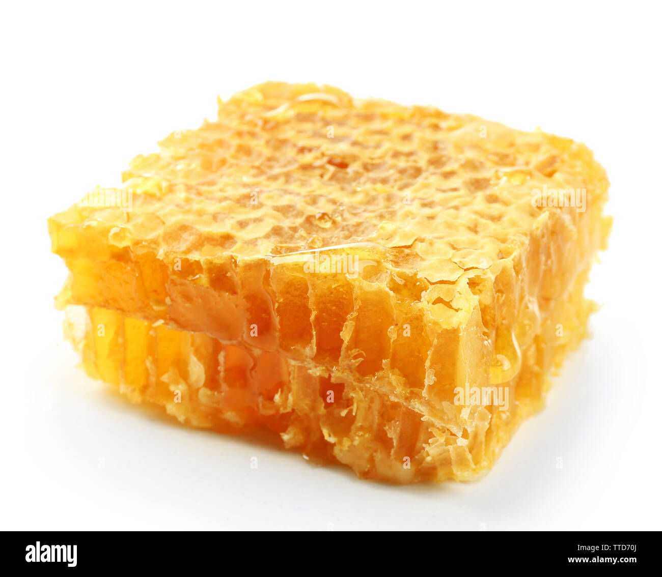 Honeycomb isolated on white Stock Photo - Alamy