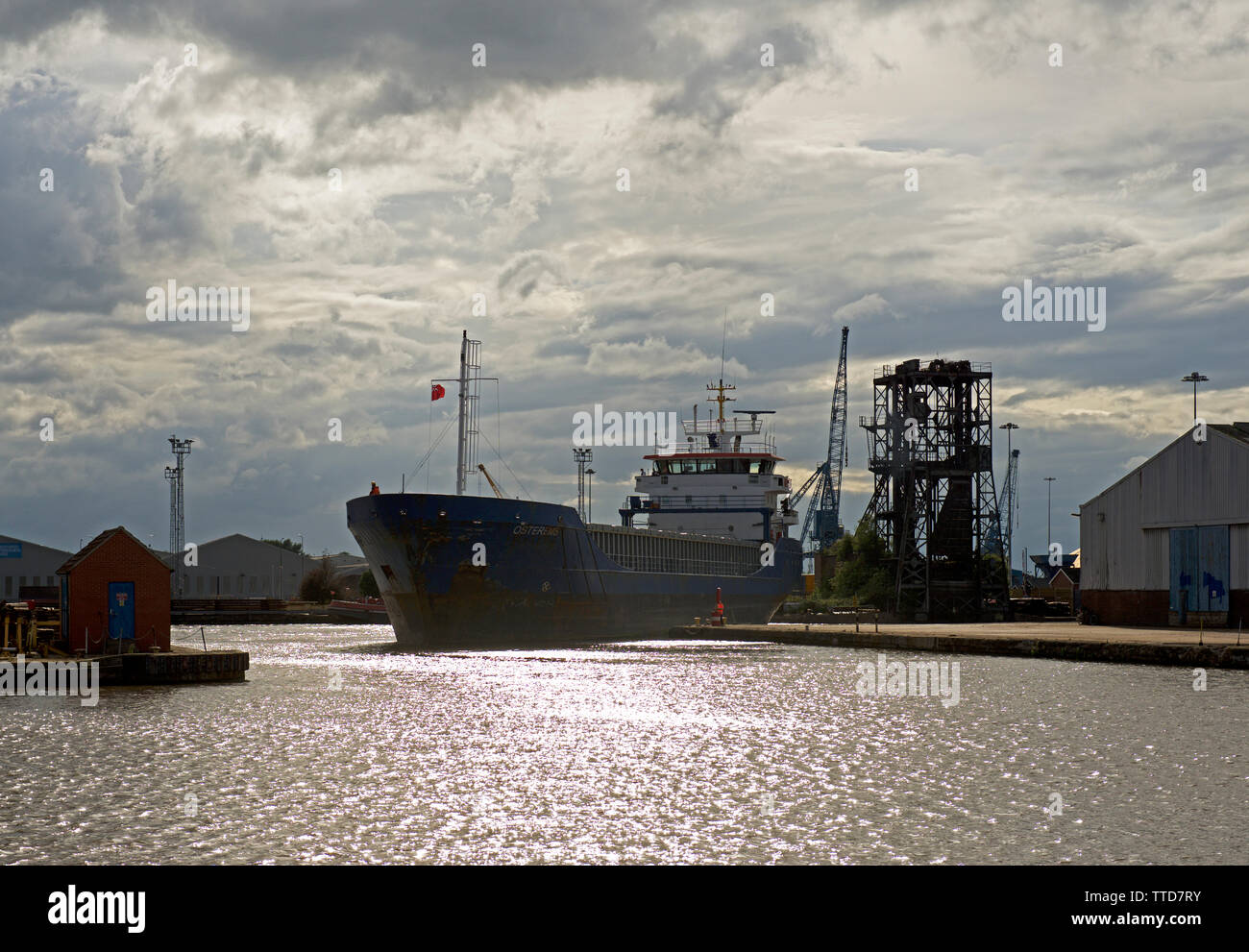 Ship in Goole Docks, East Yorkshire, England UK Stock Photo - Alamy