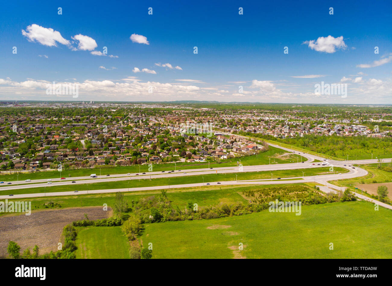 Aerial view of Laval city, Canada Stock Photo - Alamy
