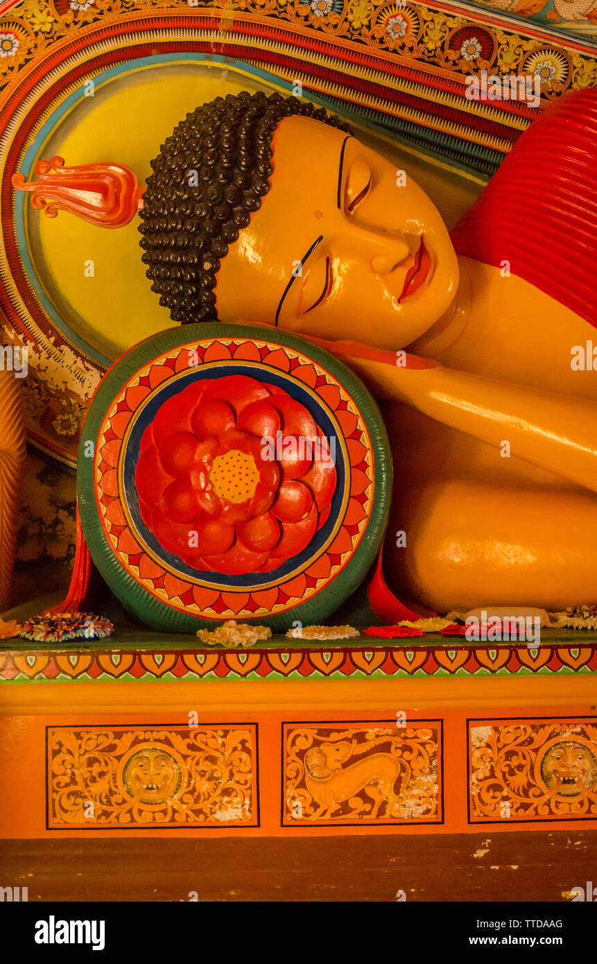 The Sleeping Red Buddha, Anuradhapura, Sri Lanka Stock Photo - Alamy