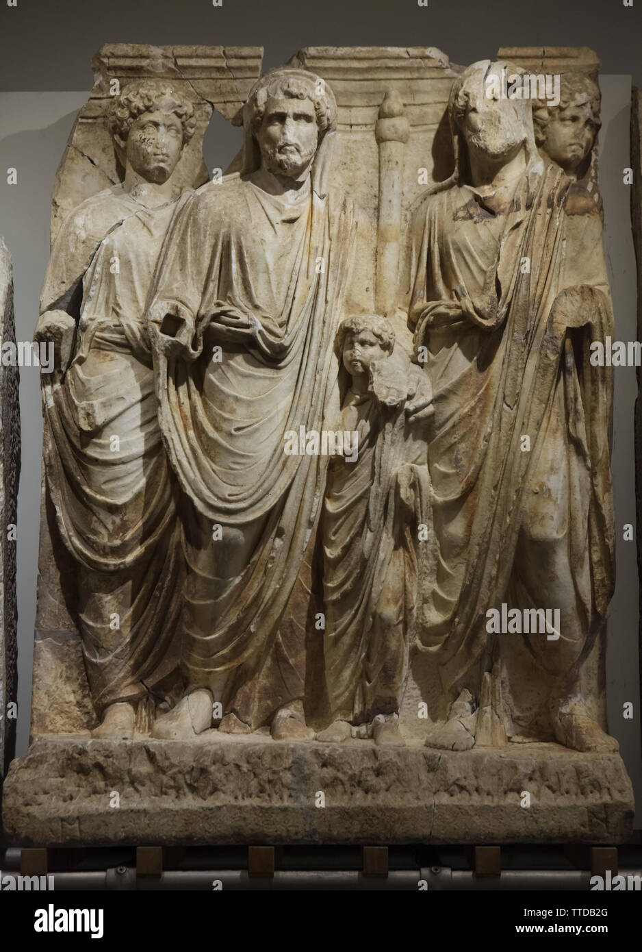 Four Roman Emperors depicted in the marble relief from the Parthian ...