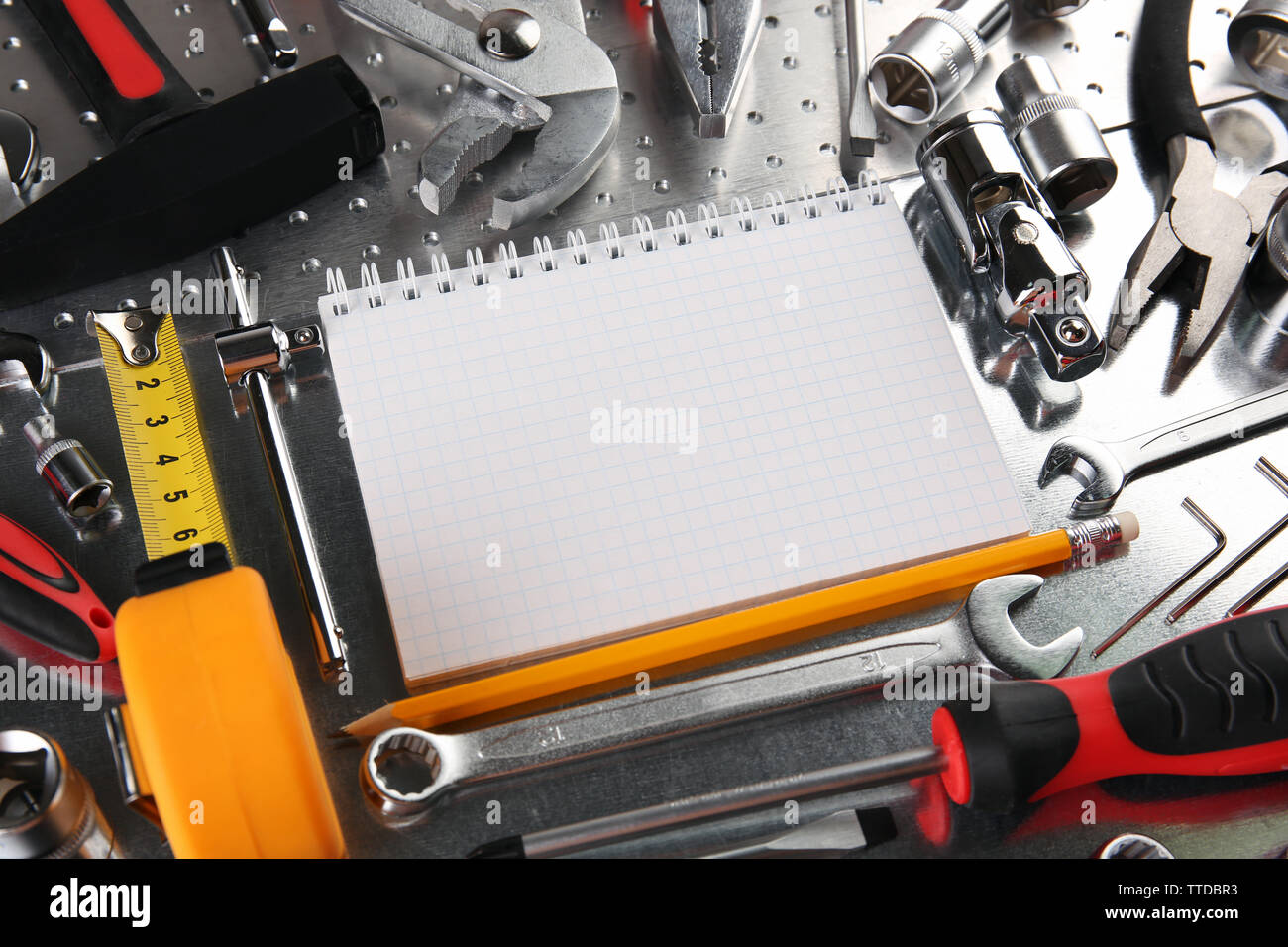 Different kinds of tools closeup Stock Photo - Alamy