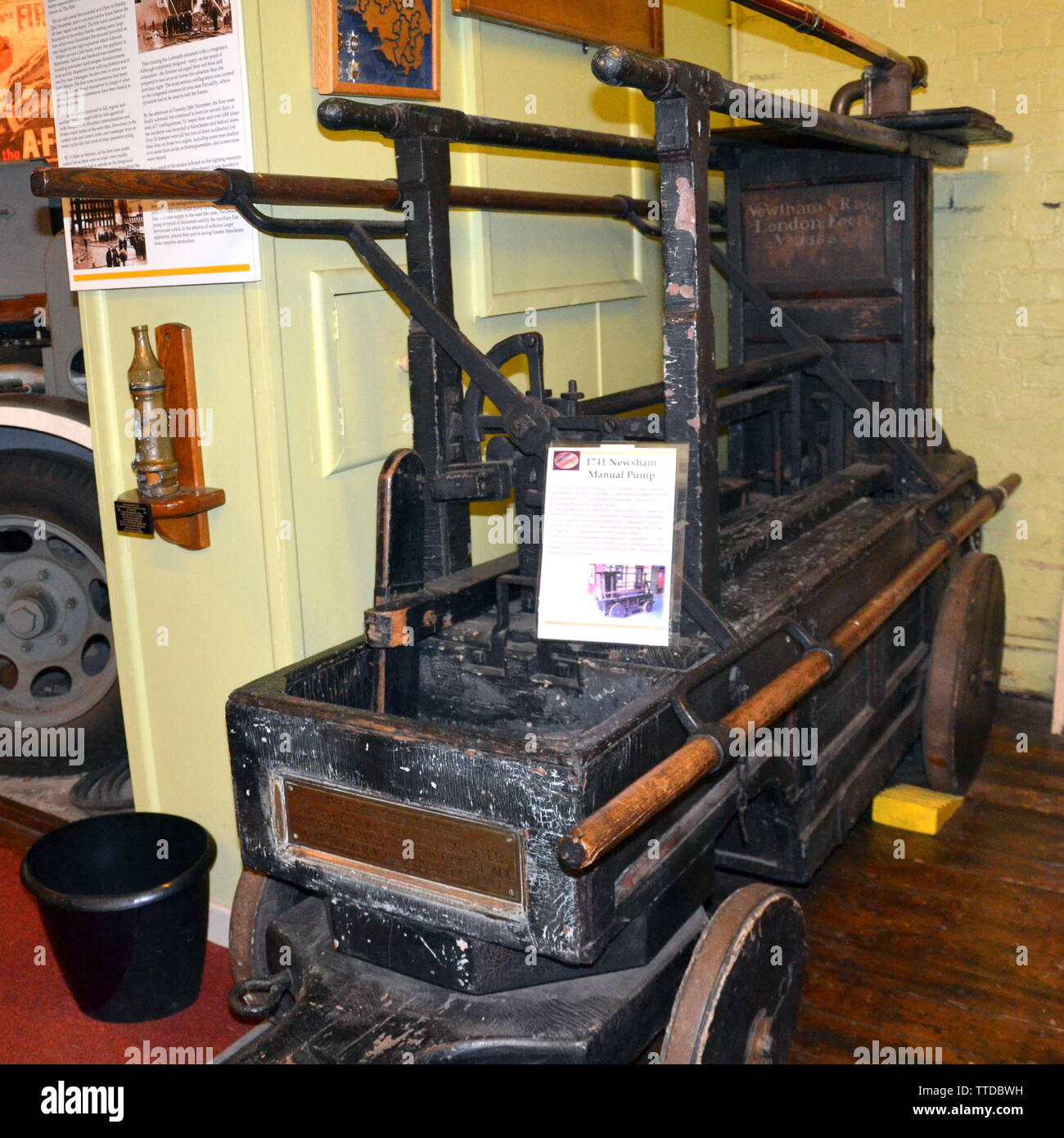 1741 Newsham Manual Pump. The Greater Manchester Fire Service Museum ...
