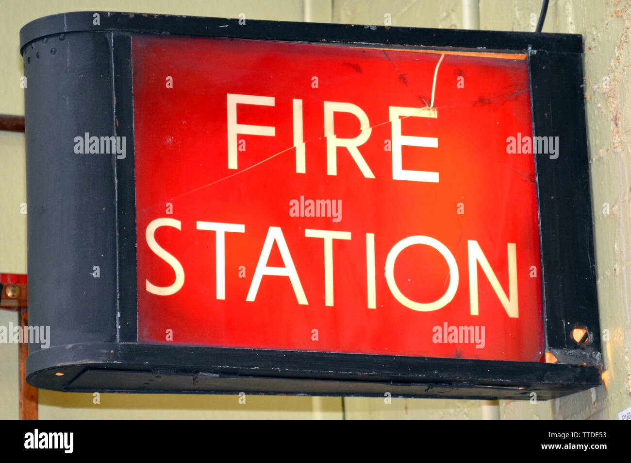 Antique Fire Station Sign. The Greater Manchester Fire Service Museum ...