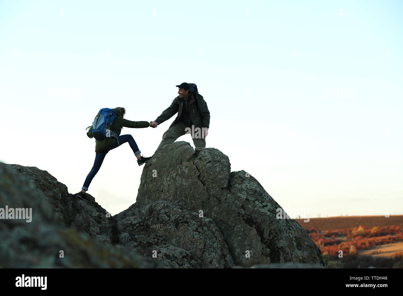 Male mountain guide climbing hi-res stock photography and images - Alamy