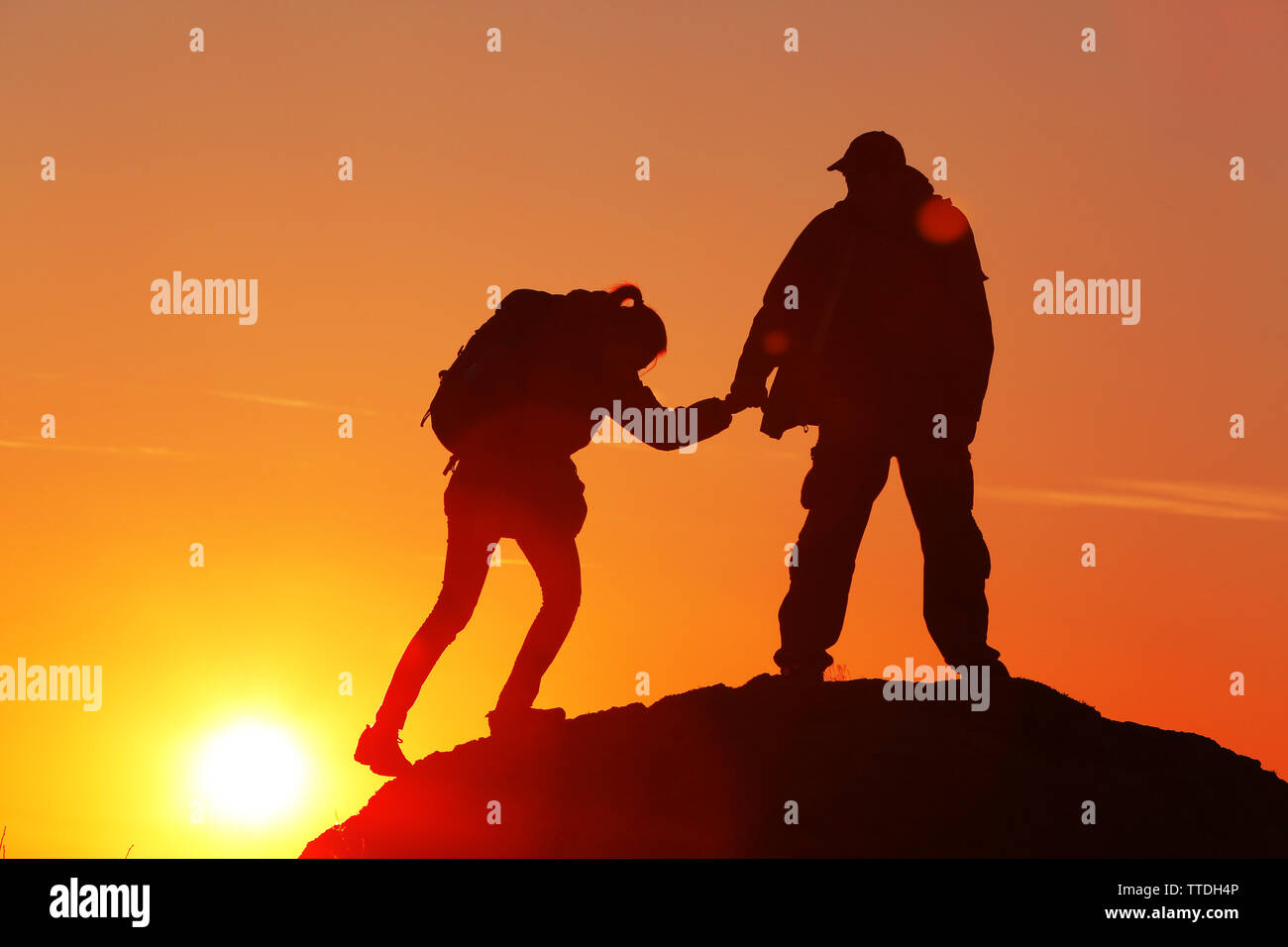 Male mountain guide climbing hi-res stock photography and images - Alamy