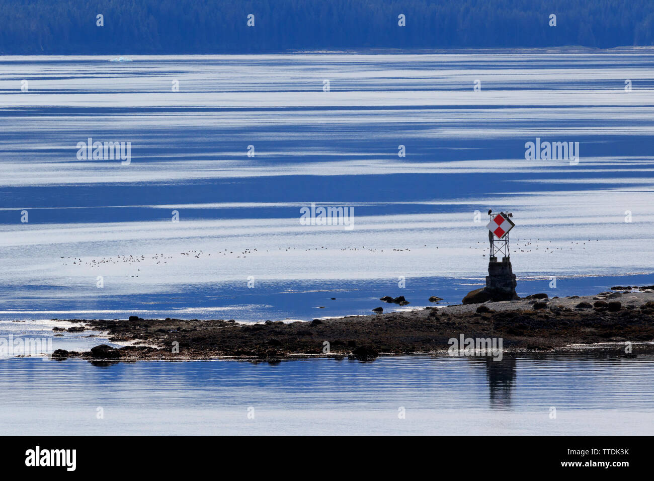 Wood Spit Light, Endicott Arm, Holkham Bay, Juneau, Alaska, USA Stock ...