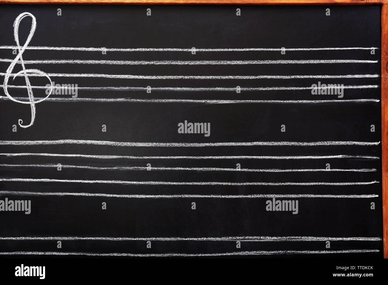 Lined blackboard for musical notes, close-up Stock Photo - Alamy