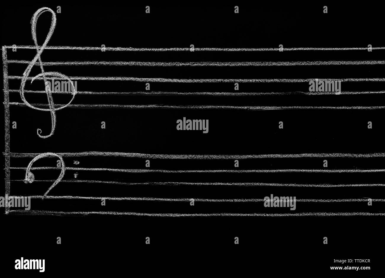 Lined blackboard for musical notes, close-up Stock Photo - Alamy