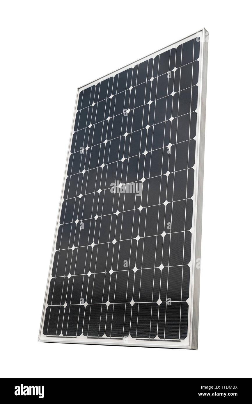 Solar panel isolated on white background with clipping path Stock Photo ...