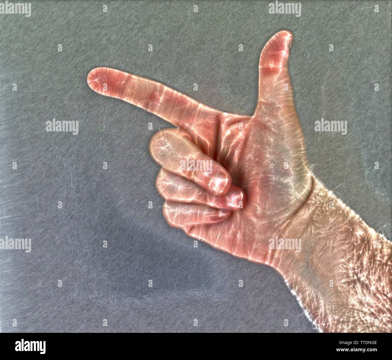 Kirlian aura photography of a glowing human male hand showing different ...