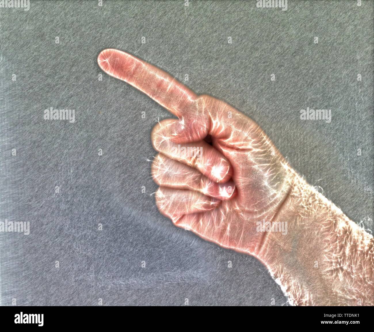 Kirlian aura photography of a glowing human male hand showing different ...