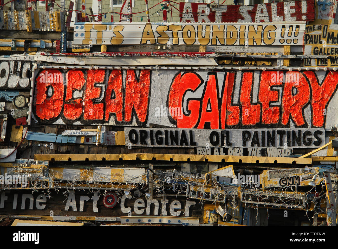 The iconic Ocean Gallery on the boardwalk of Ocean City, MD, USA Stock ...