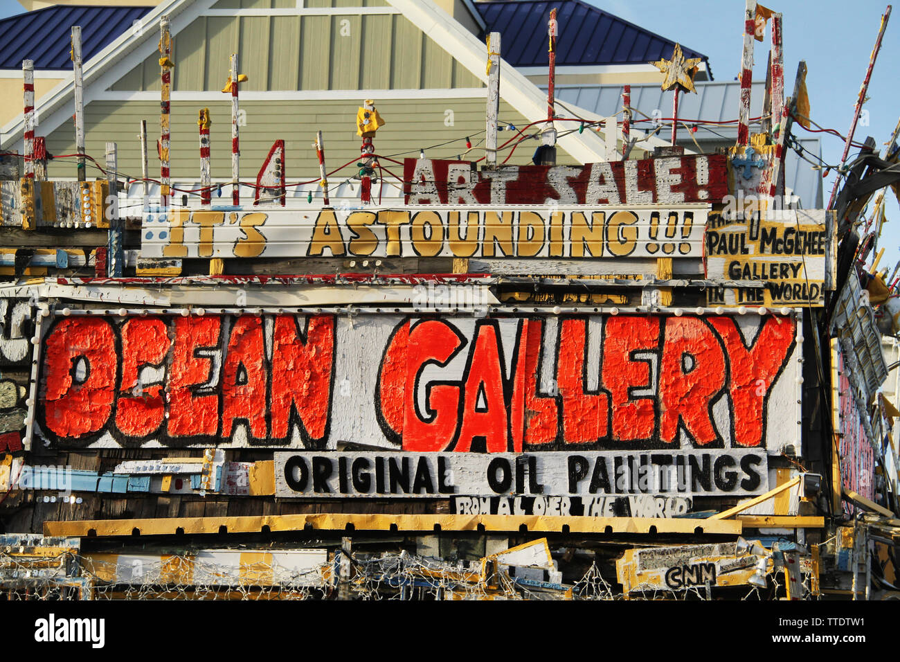 The iconic Ocean Gallery on the boardwalk of Ocean City, MD, USA Stock ...