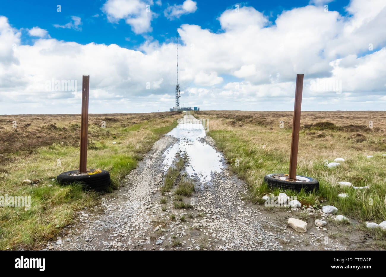 Track along the top of Wolftrap Mountain in the Slieve Bloom Mountains ...